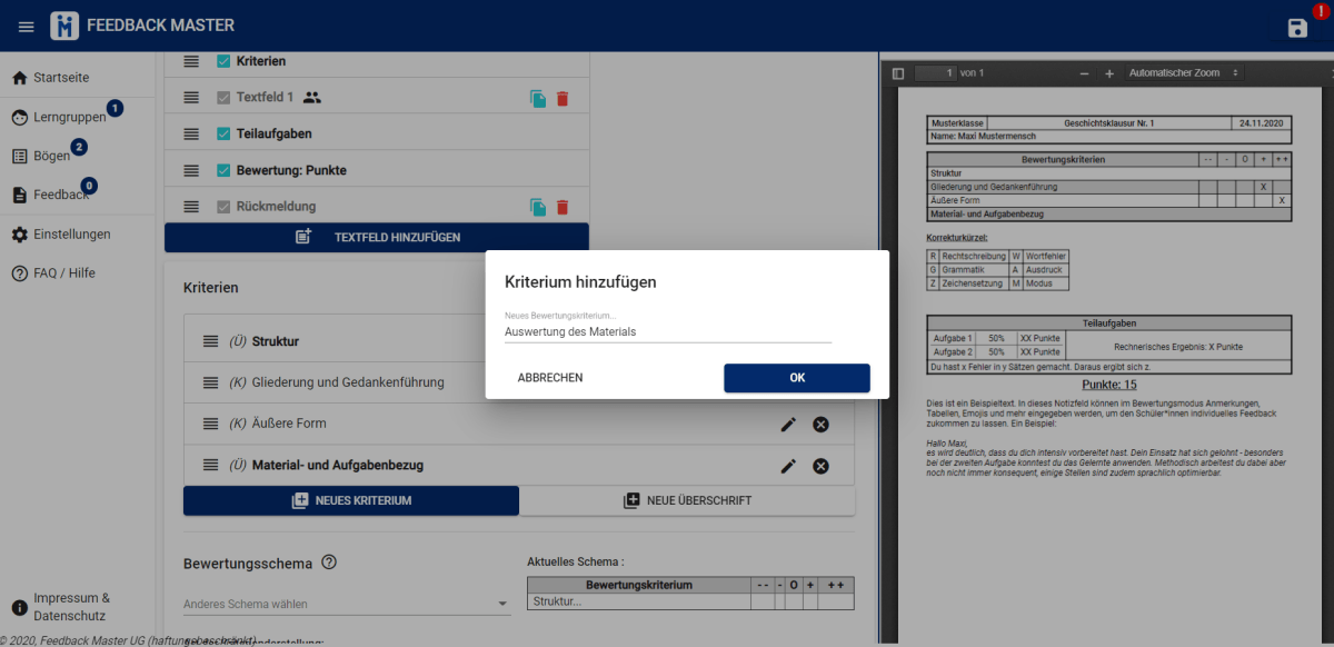 Feedback Master - praktisches Tool für Korrekturen und Feedback digital ...