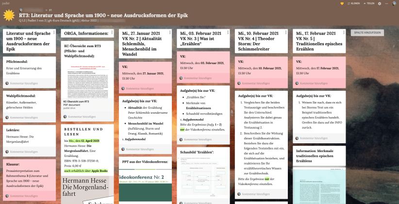 Padlet - 30 Praxisbeispiele für Unterricht & Blended Learning ...