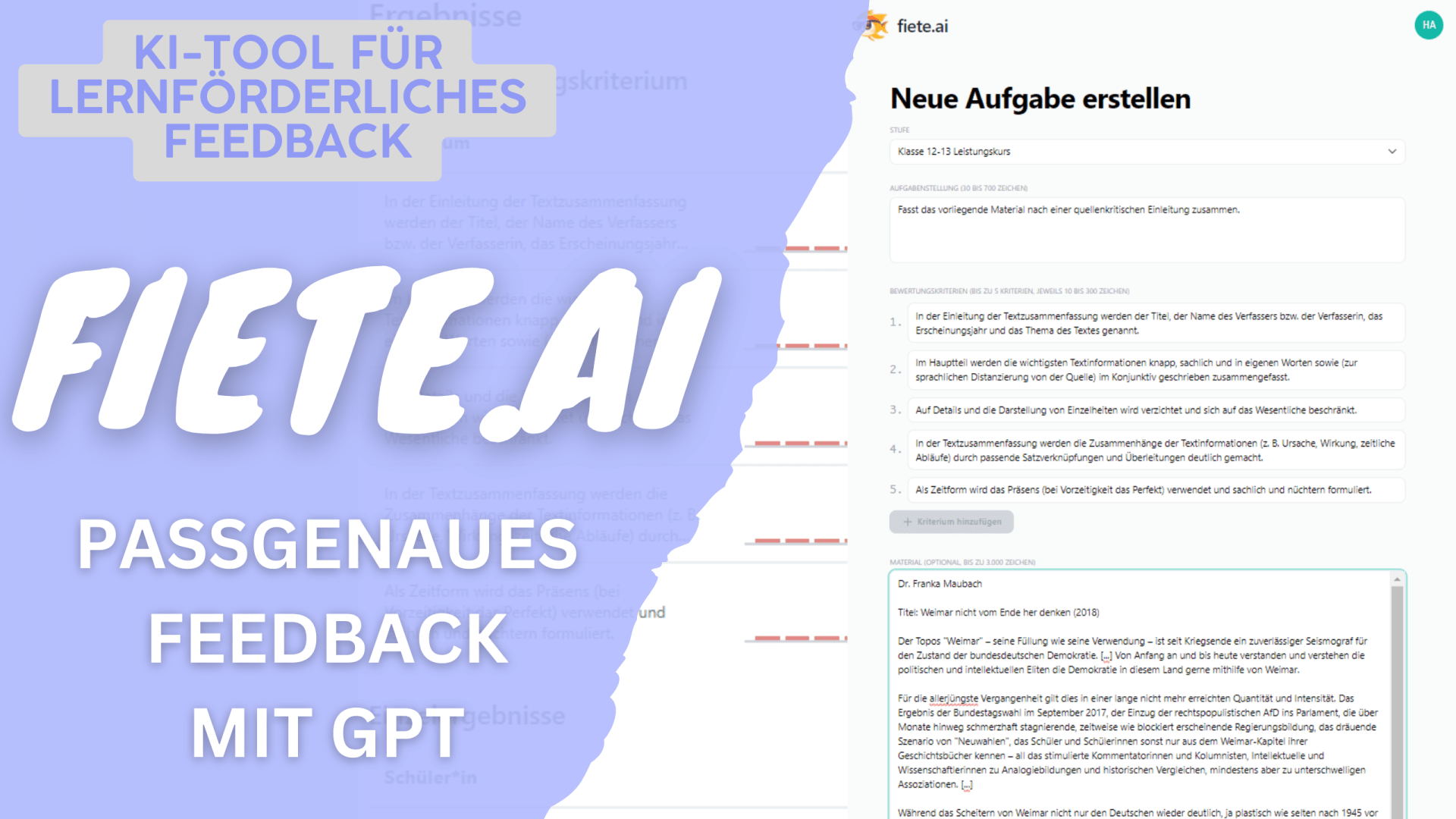 Fiete.ai - Passgenaues, lernförderliches KI-Feedback mit GPT ...